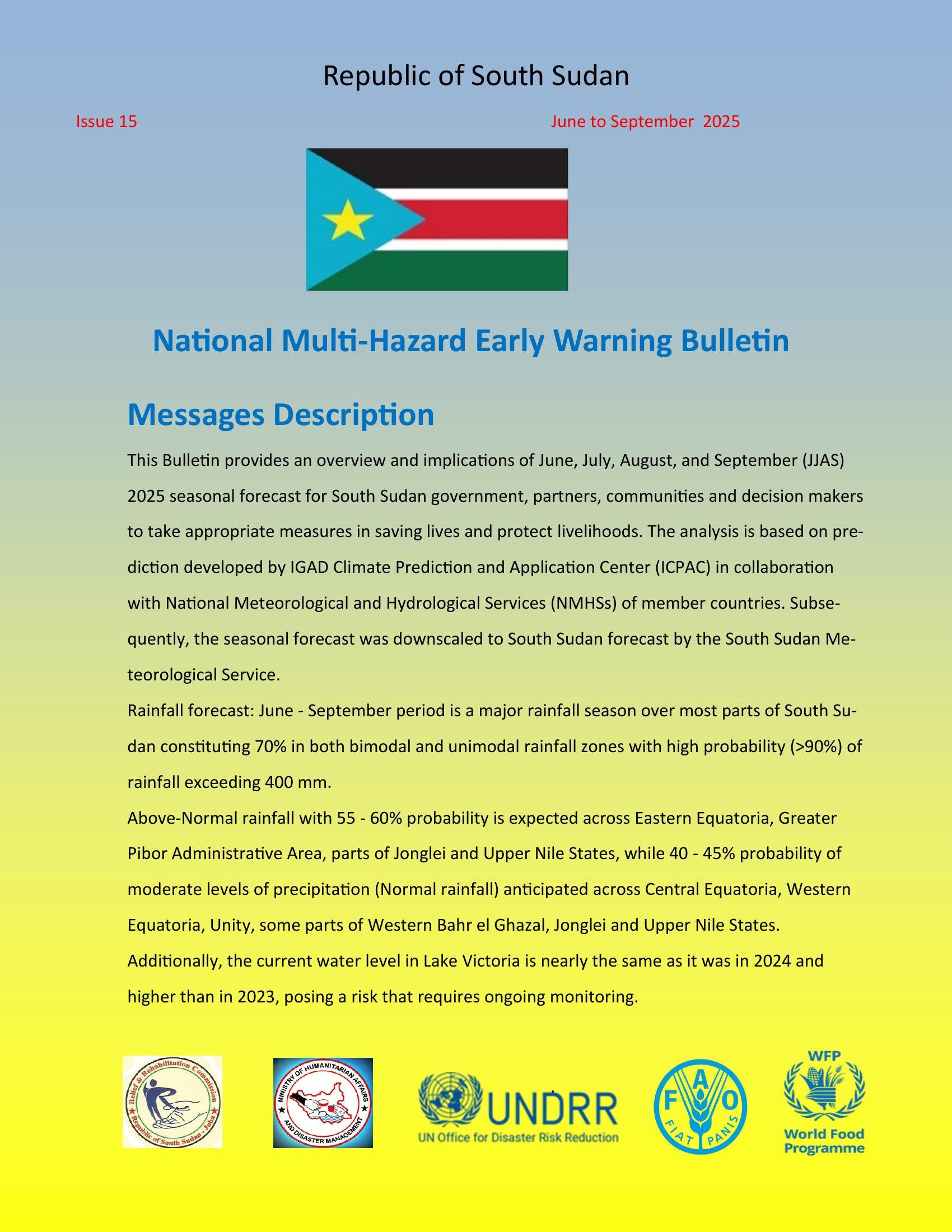 National Multi-Hazard Early Warning Bulletin